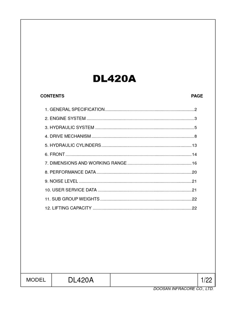 Spec-Sheet_DL420A | PDF | Axle | Vehicles