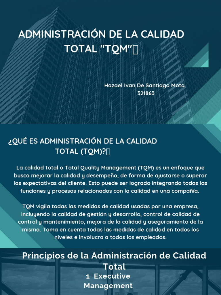 Administración de La Calidad Total - TQM | PDF | Calidad (comercial ... Administración de La Calidad Total - TQM | PDF | Calidad (comercial ...