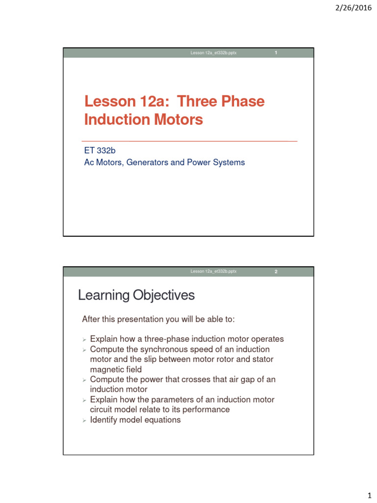 AC Motor_rev | PDF | Electric Motor | Materials Science