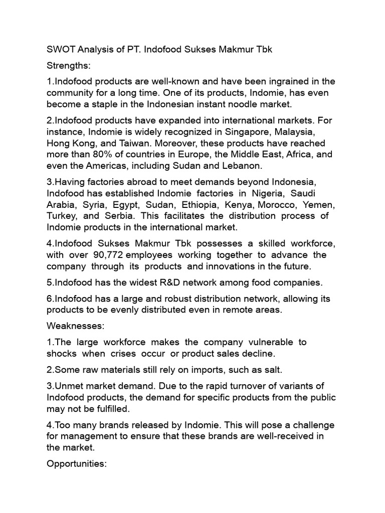 SWOT Analysis | PDF | Economies | Business