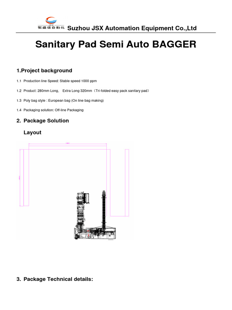 JSX Semi Auto Sanitary Pad Solution-20240317 | PDF | Automation | Manufactured Goods