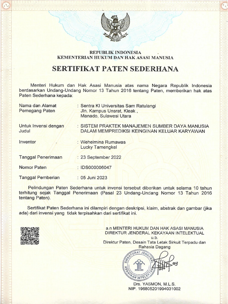 Paten Sederhana W.rumawas 2023 | PDF