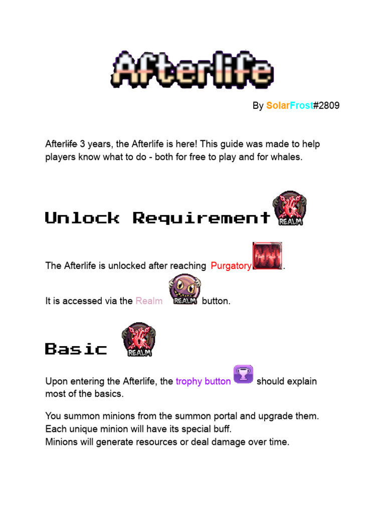 The Afterlife Afterguide | PDF