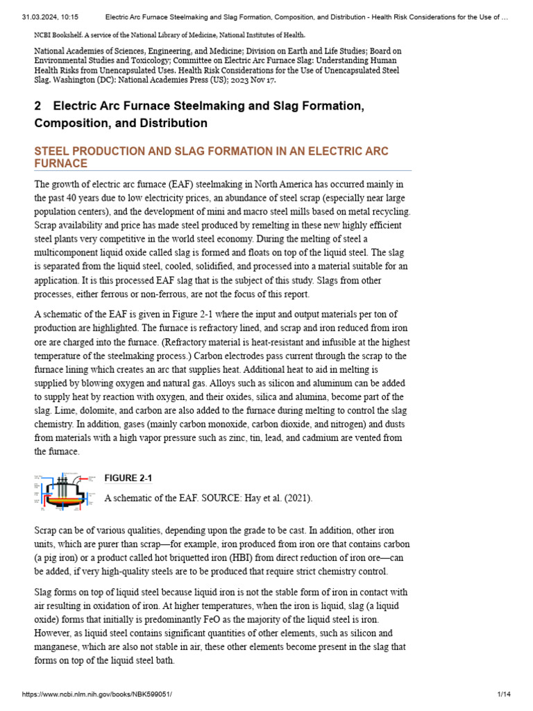 EAF Steelmaking: Slag Health Risks | PDF | Steelmaking | Steel