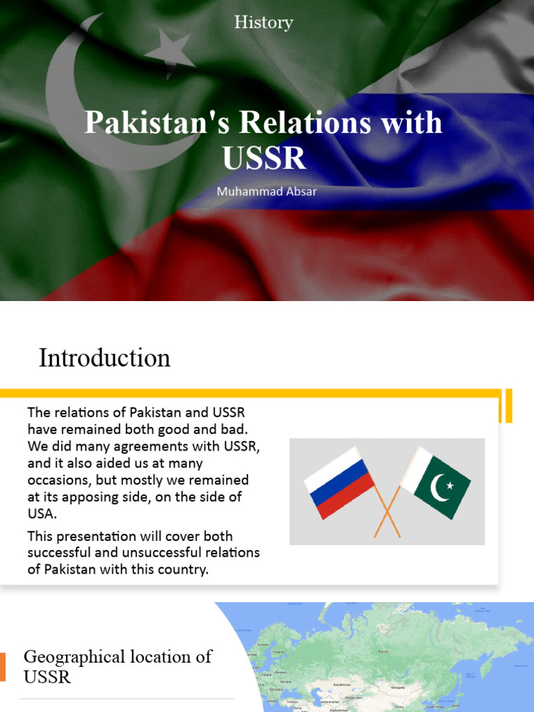 History: Pakistan's Diplomatic Relations With USSR | PDF | Pakistan ...