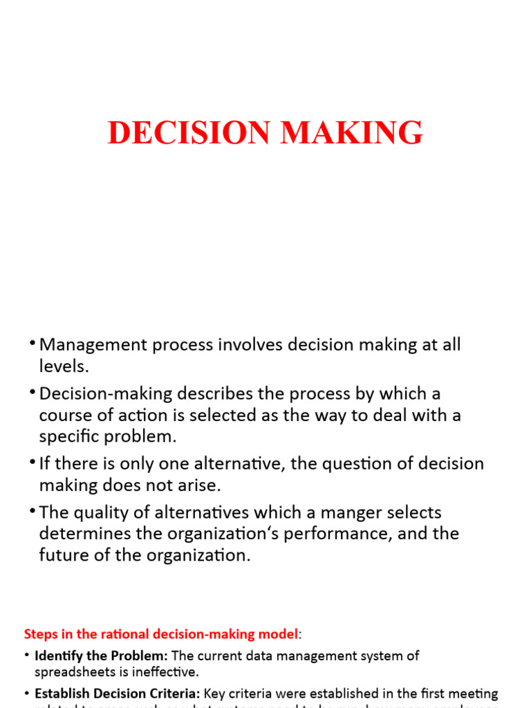 Decision Making | PDF | Decision Making | Mind