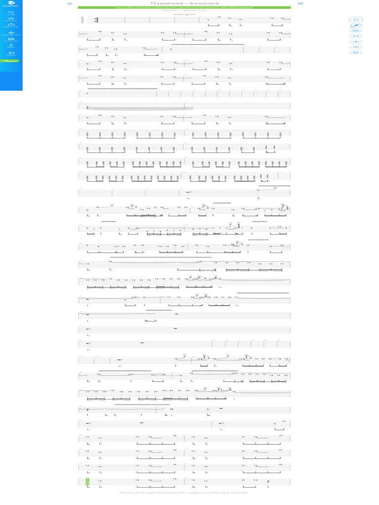 Threshold - Distortion 1 - Distortion Guitar - Songsterr Tabs With Rhythm | PDF