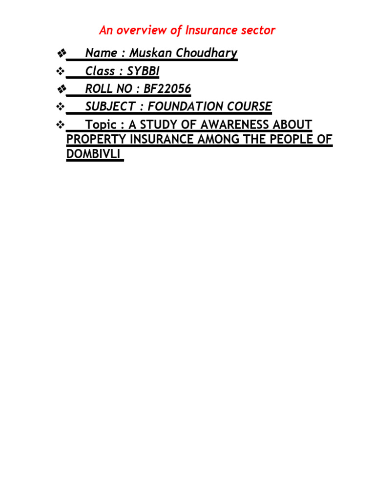 MD Project 00 | PDF | Insurance | Property Insurance