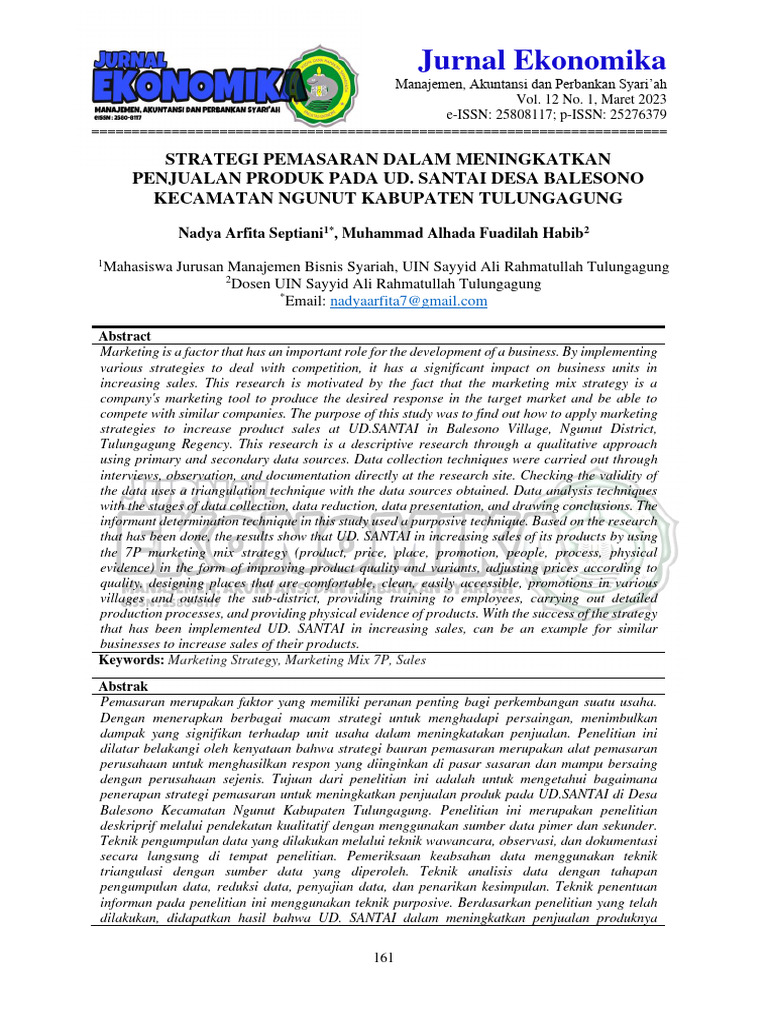 Jurnal EKONOMIKA | PDF | Data | Methodology
