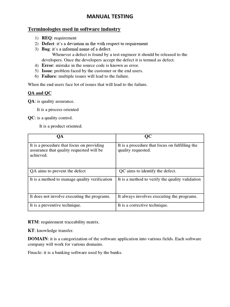 Manual Testing | Download Free PDF | Software Testing | Software ...