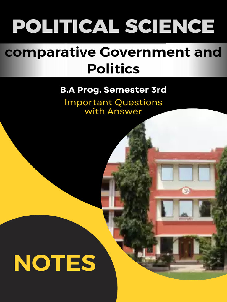 Comparative Politics: Key Concepts and Methods | PDF | Separation Of ...