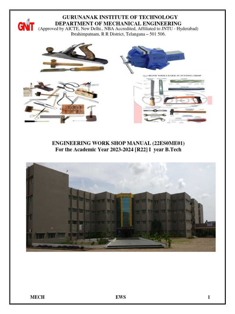 EWS LAB MAUAL GNIT | PDF | Blade | Drill EWS LAB MAUAL GNIT | PDF | Blade | Drill