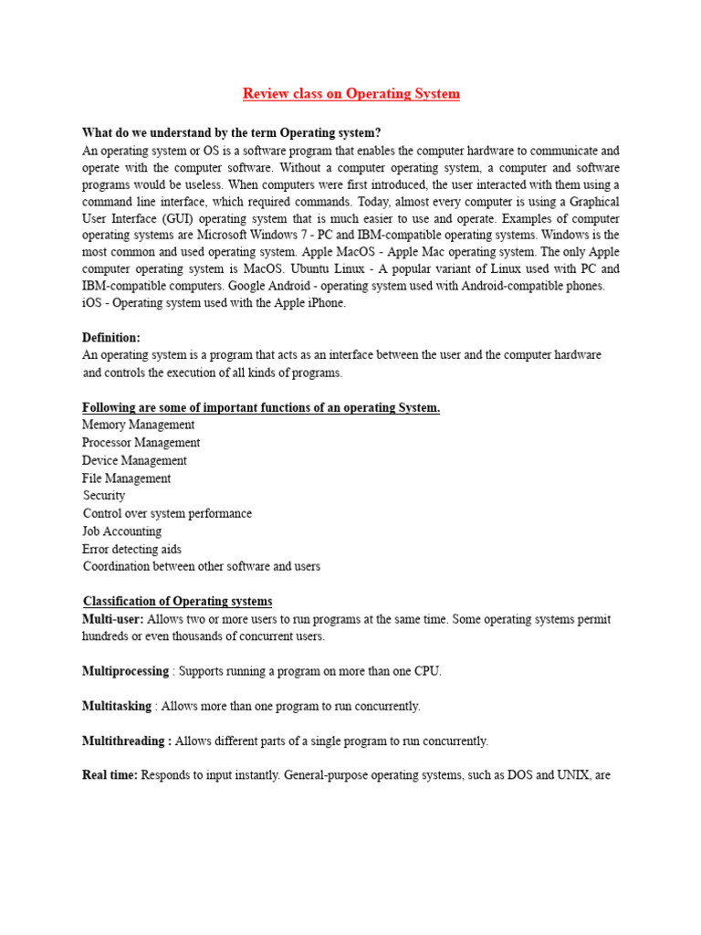 Operating System Pdf Operating System Graphical User Interfaces