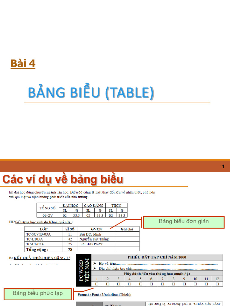 3. Phần 3 - MSWord - Bải 4. Table | PDF
