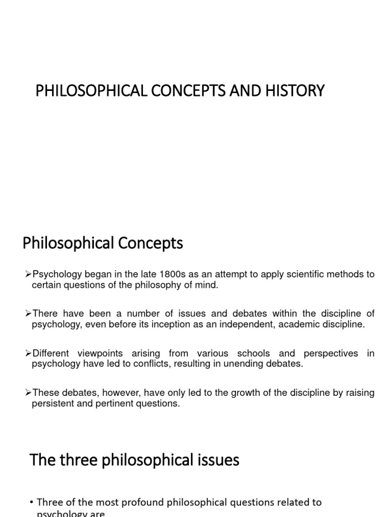 1.1 Philosophical Concepts | PDF | Idealism | Mind–Body Problem