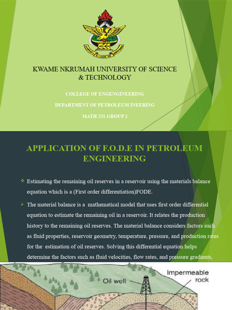 Maths 251 Project Work Pdf Petroleum Reservoir Petroleum