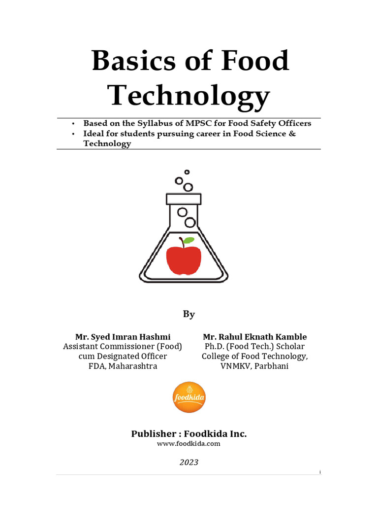 Basics of Food Technology - Book Index | PDF | Food Preservation | Foods