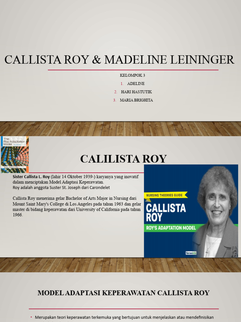 Model Keperawatan Callista Roy & Madeline Leininger | PDF