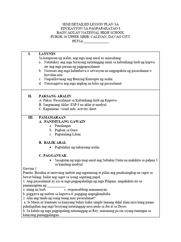 Esp Grade 8 1ST Module | PDF