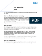 Bowel Cancer Screening Participant Form | PDF | Screening (Medicine)