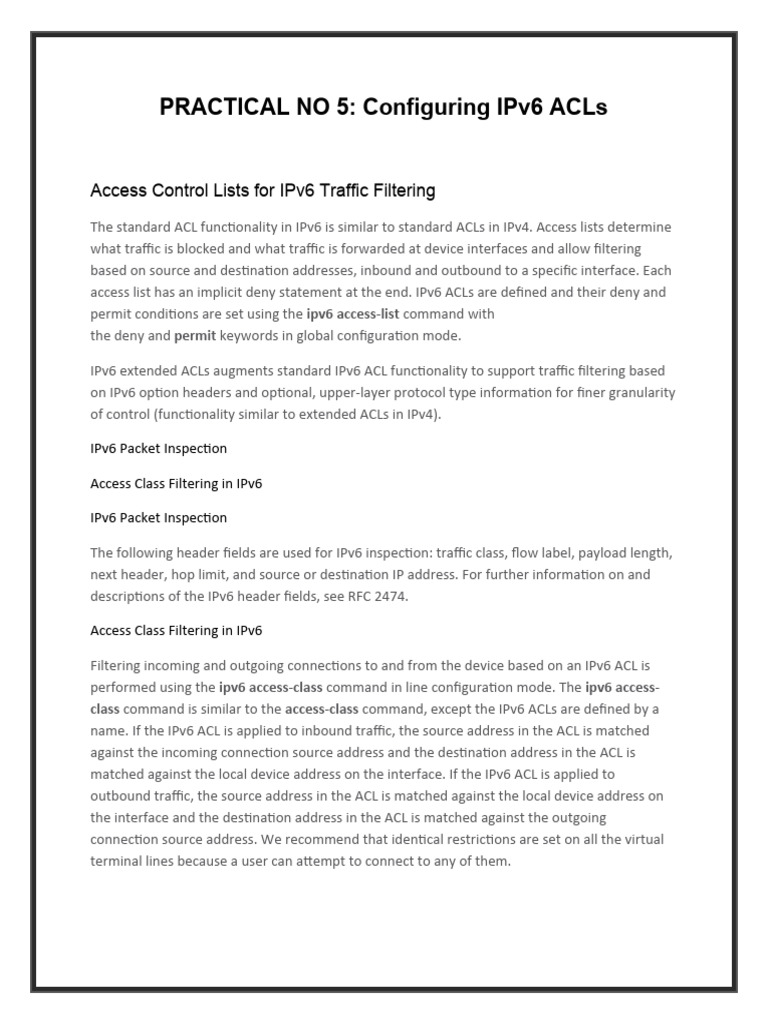 Practical 5 | PDF | I Pv6 | Network Protocols