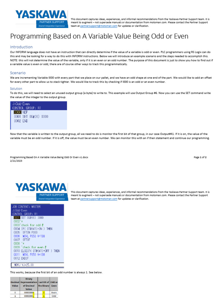 Programming Based On A Variable Value Being Odd Or Even V1 Pdf Computer Programming Computing