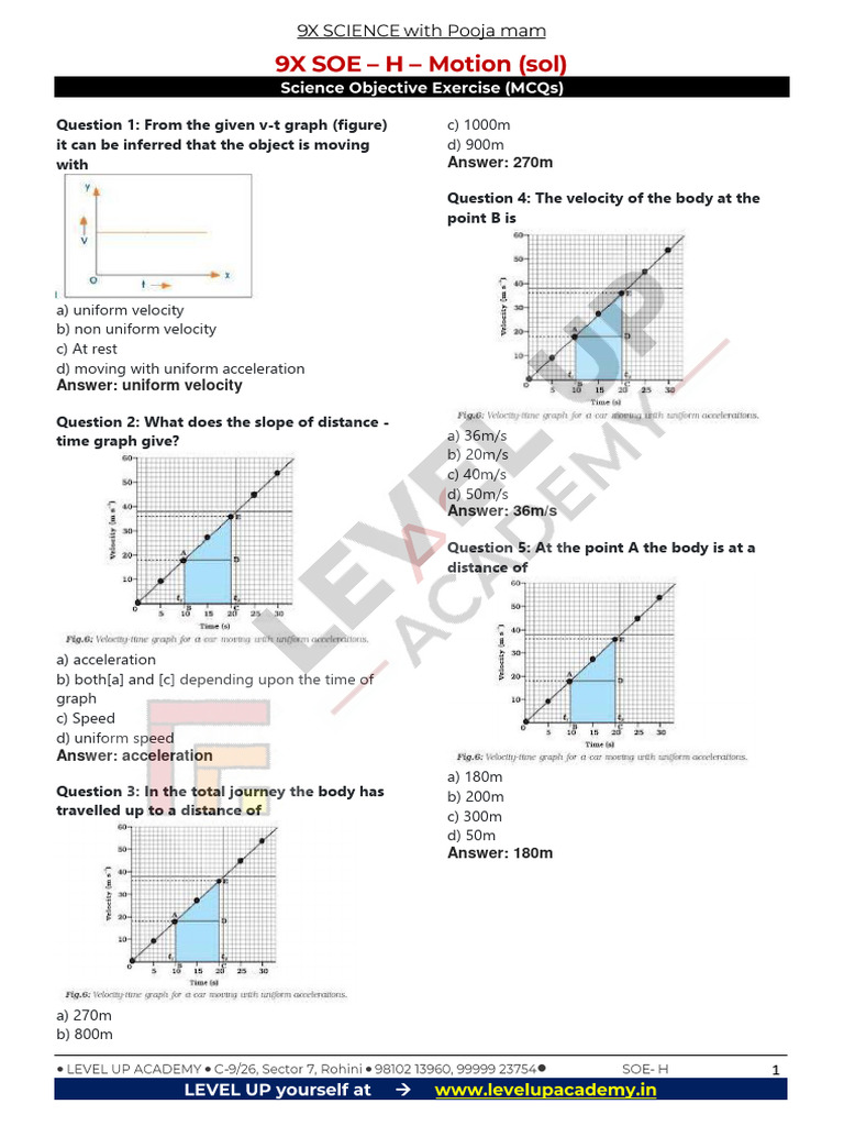 Motion | PDF | Acceleration | Velocity