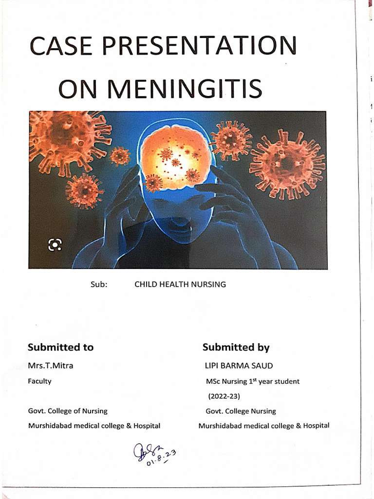 Meningitis Case Presentation | PDF