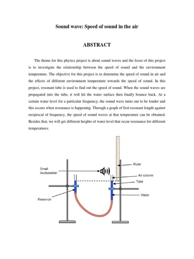 Speed of Sound in Air and Temperature Effects | PDF | Waves | Resonance