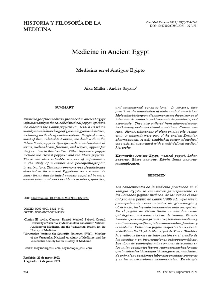 Medicine in Ancient Egypt | PDF | Ancient Egypt | Polymerase Chain Reaction