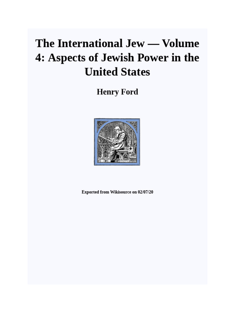 The International Jew, The World's Foremost Problem (Volume 4) (1920 ... The International Jew, The World's Foremost Problem (Volume 4) (1920 ...