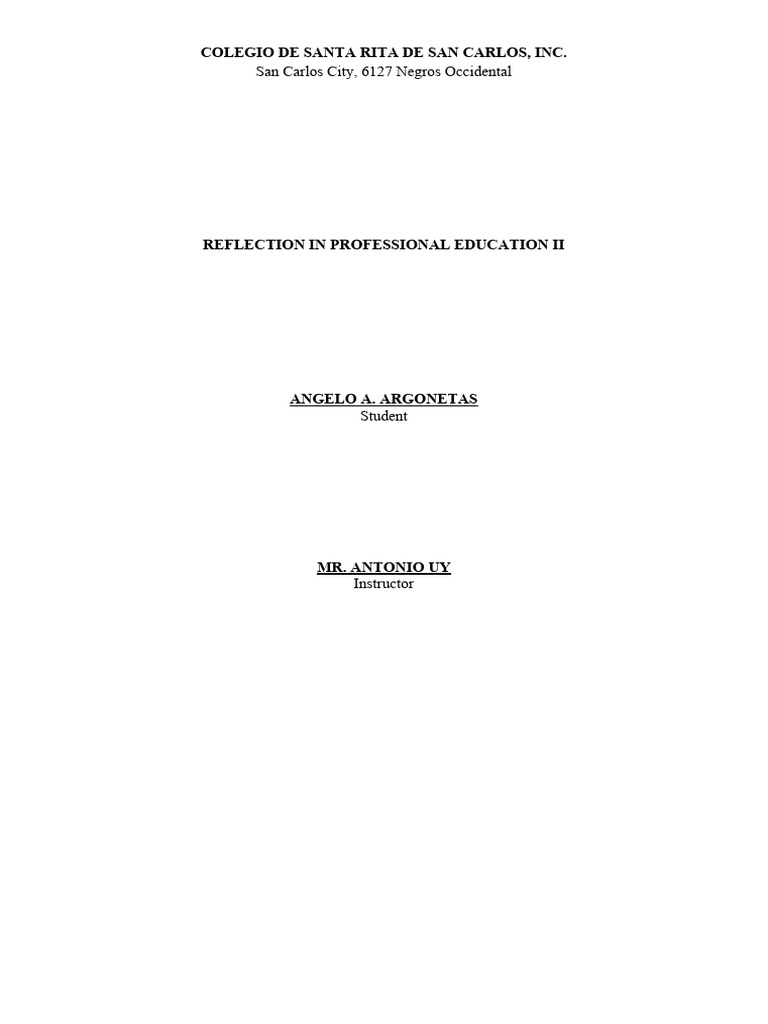 PROFED 2 Lesson 4.4 Activity Blank Form | PDF | Curriculum | Schools