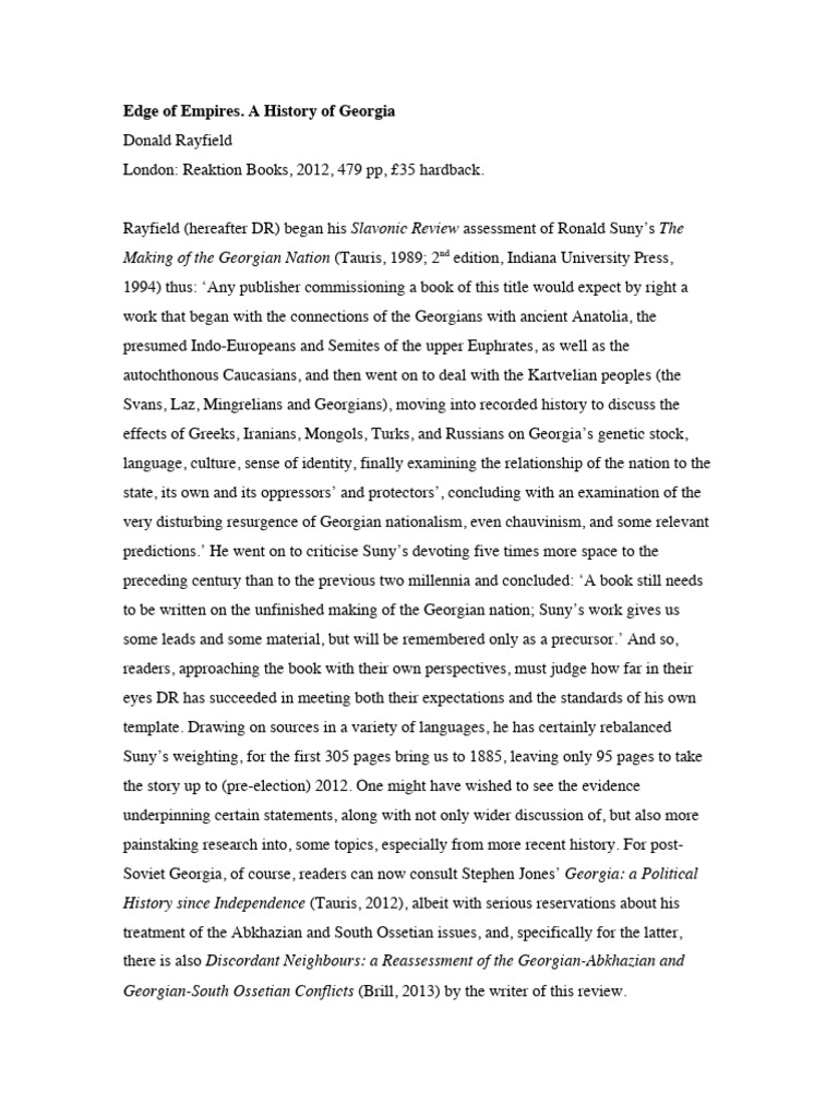 Edge of Empires A History of Georgia | PDF | Social Science | History