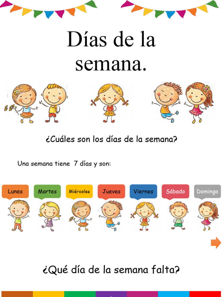 Días de la Semana para Niños | PDF