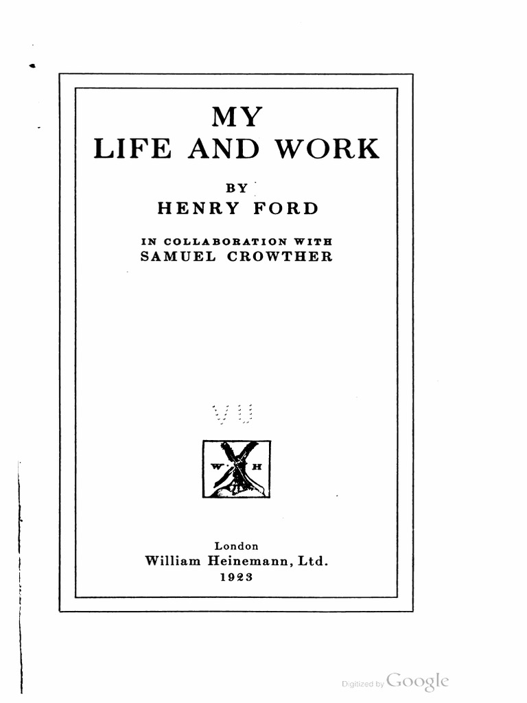 My Life and Work | PDF