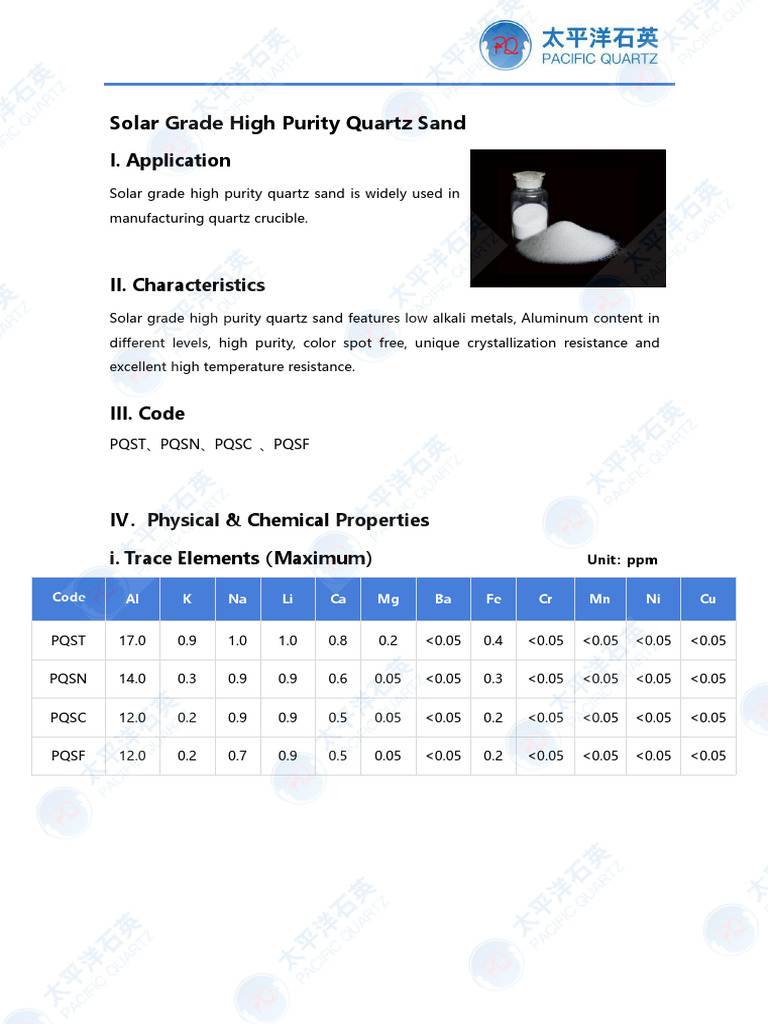 High Purity Quartz Sand for Solar | PDF