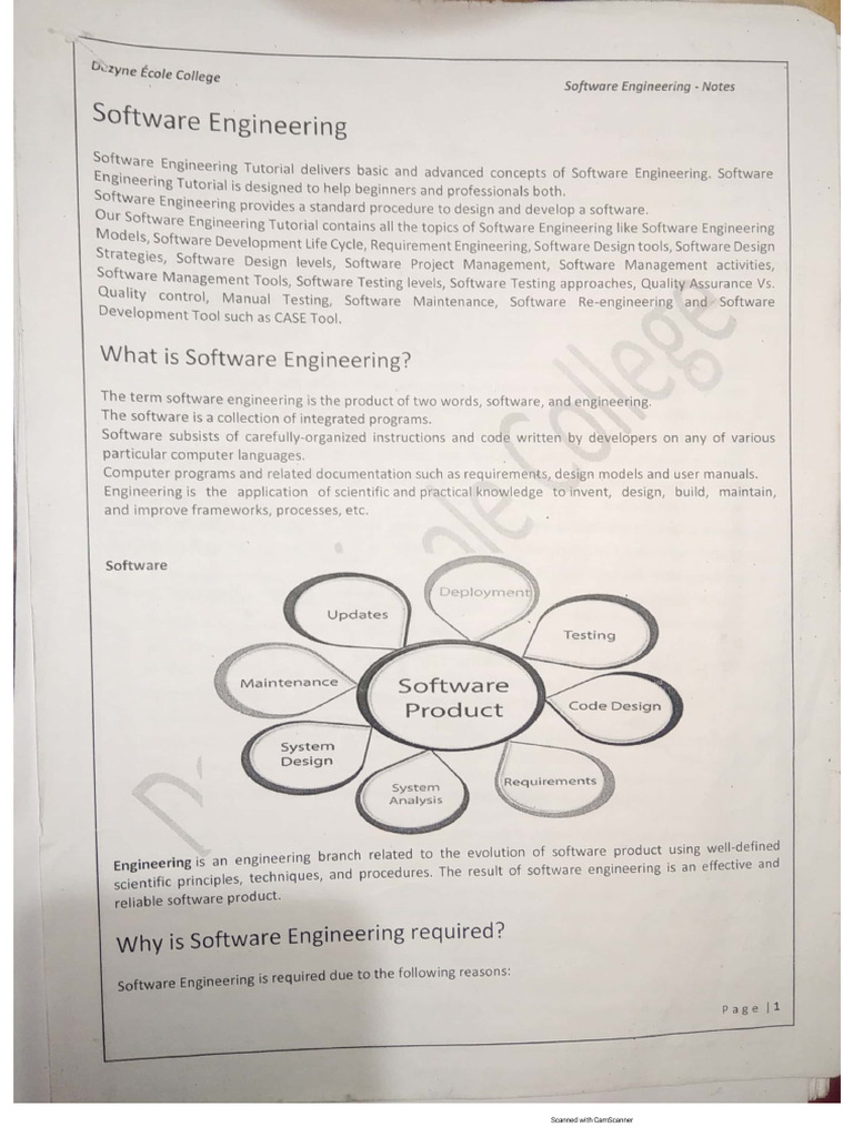 Software Engineering 1.1 | PDF