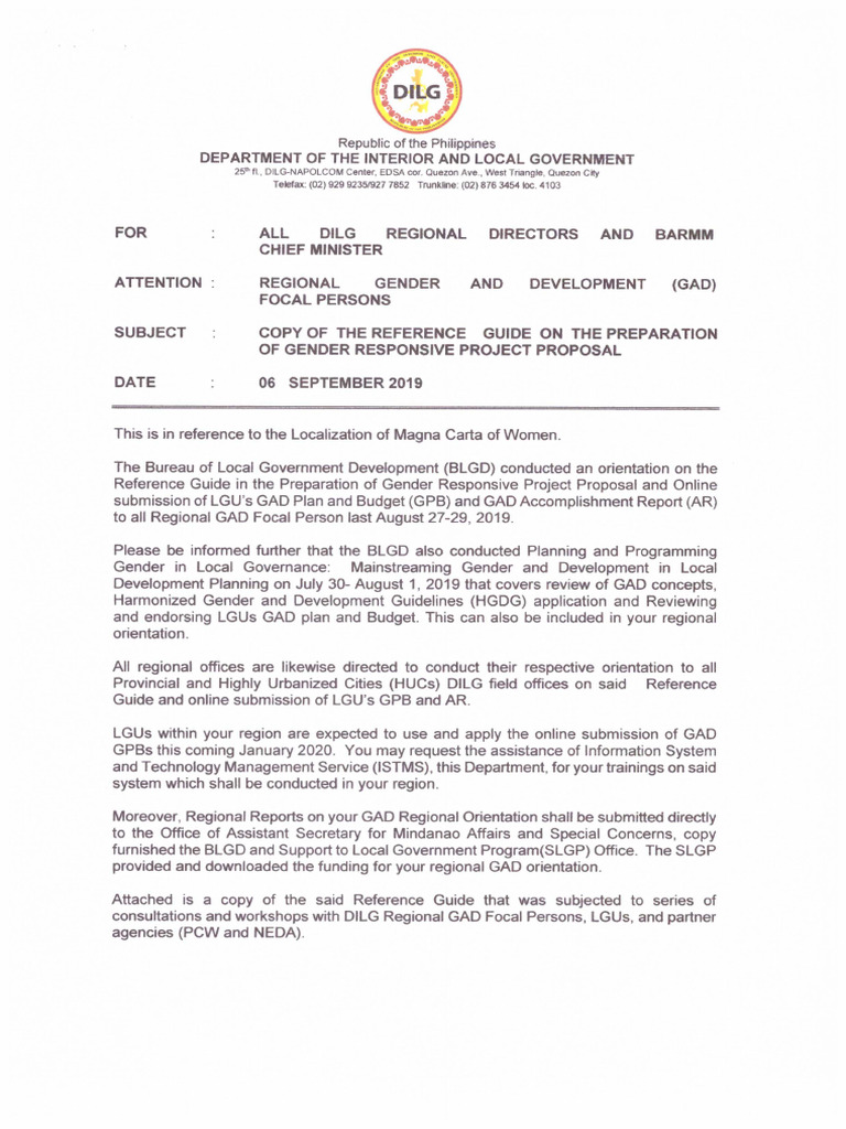 Gad Project Proposal Guidelines PDF