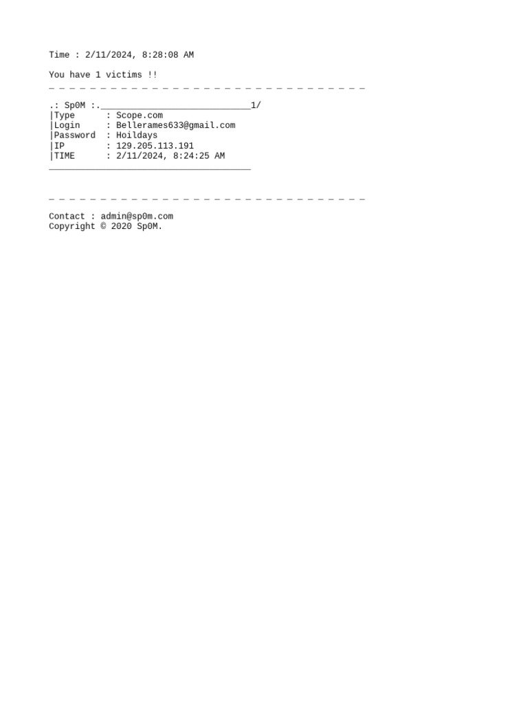 Sp0m Victims (2024 - 2 - 11) | PDF | Business