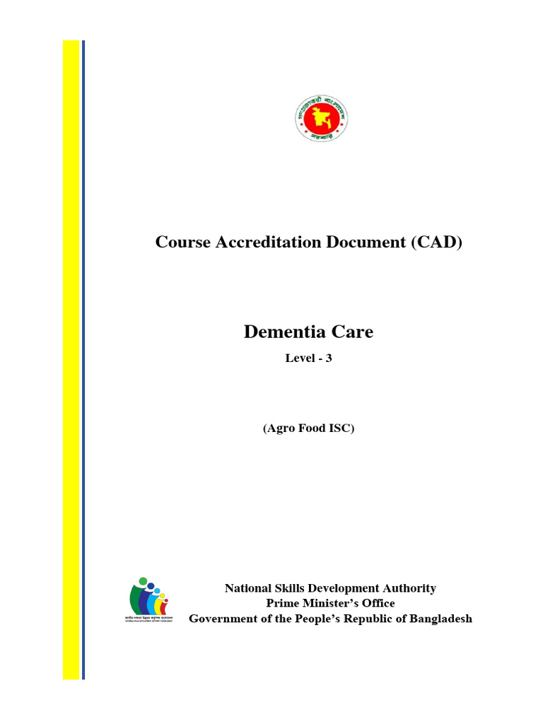 Course Accreditation Document (CAD) : Dementia Care | PDF | Educational ...