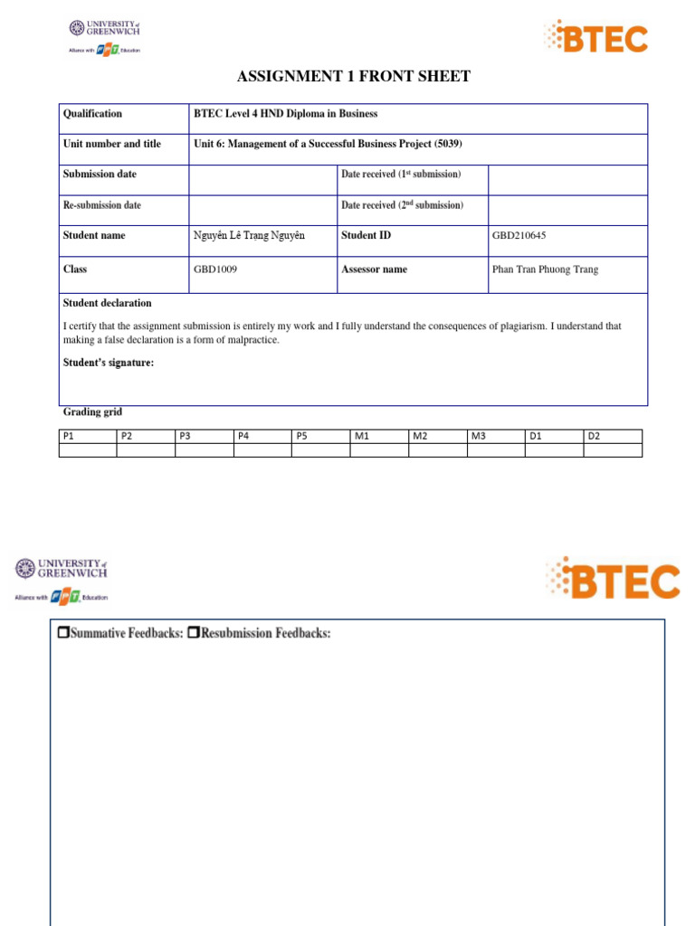 5039 Draft Asm1 Nguyennlt Gbd210645 Gbd1009 | PDF | Project Management | Survey Methodology