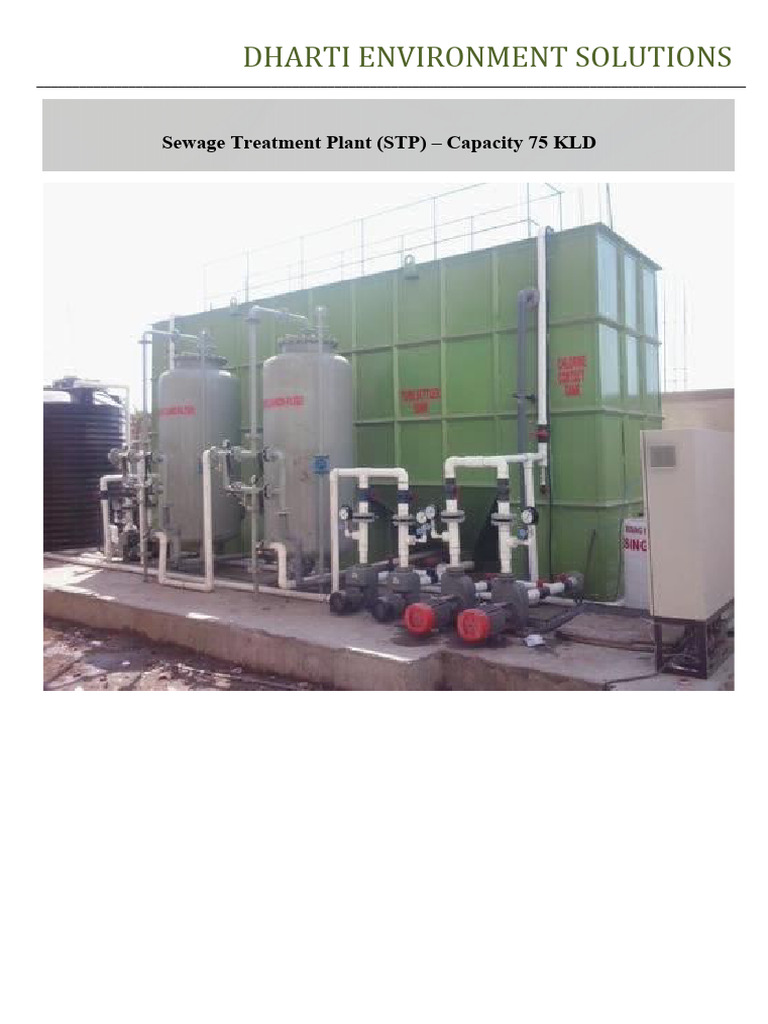 75 KLD MBBR STP Offer For Residential Society | PDF | Sewage Treatment ...