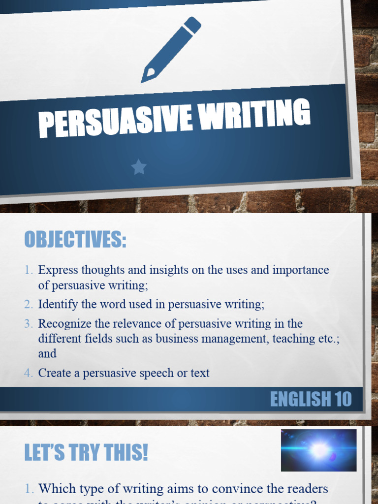 Persuasive Writing | PDF | Persuasion | Cognitive Science