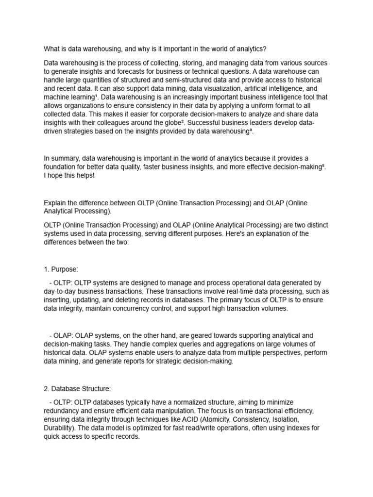 Understanding Data Warehousing Basics | PDF | Data Warehouse | Database Index