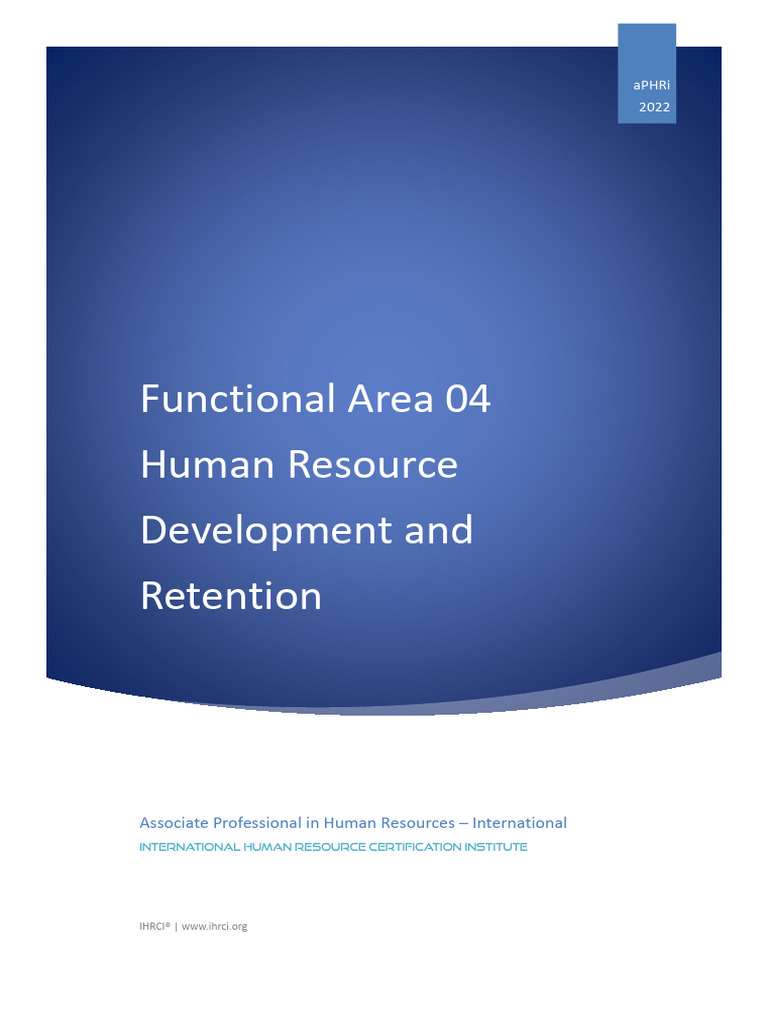 2022 aPHRi Workbook Module 4 Final | PDF | Performance Appraisal ...