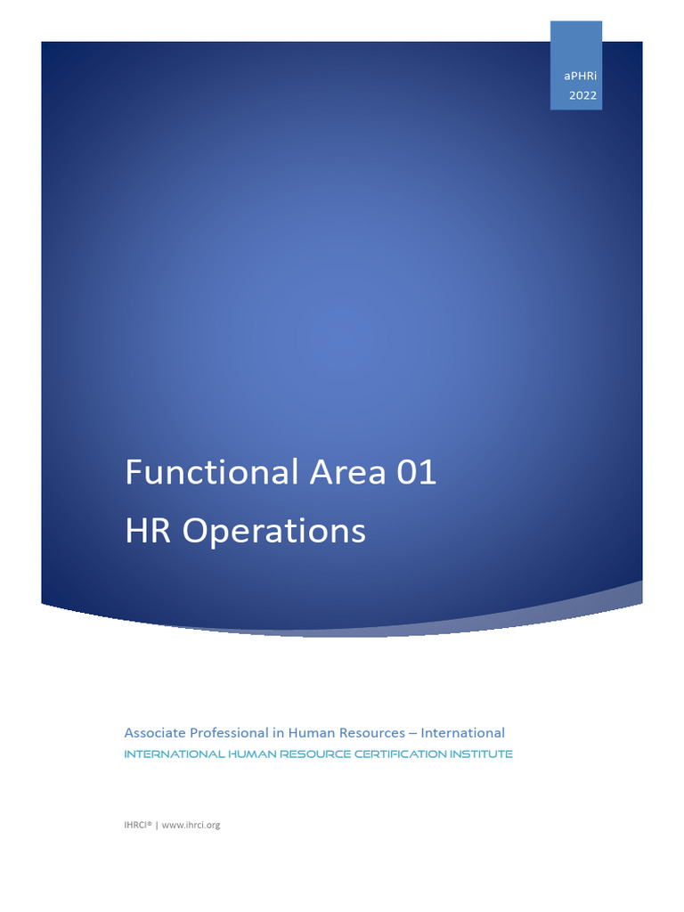 2022 aPHRi Workbook Module 1 Final | PDF | Strategic Management | Human ...