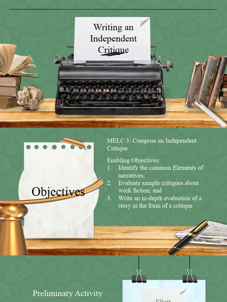 Writing An Independent Critique | PDF | Narrative | Plot (Narrative)