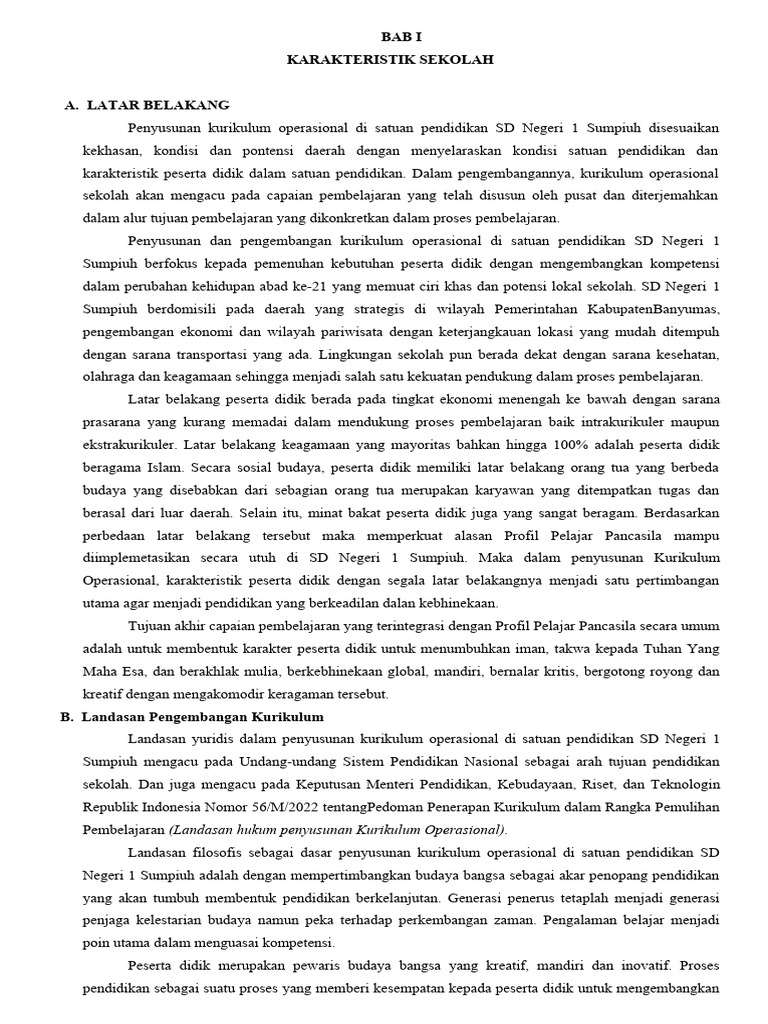 ISI KOSP SDN 1 Sumpiuh 2023 | PDF