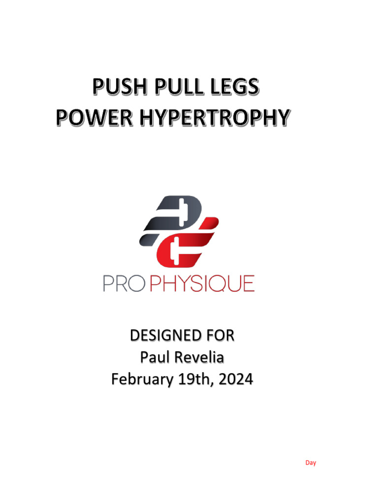 Push Pull Legs Power Hypertropy V1 | PDF | Physical Exercise | Weight