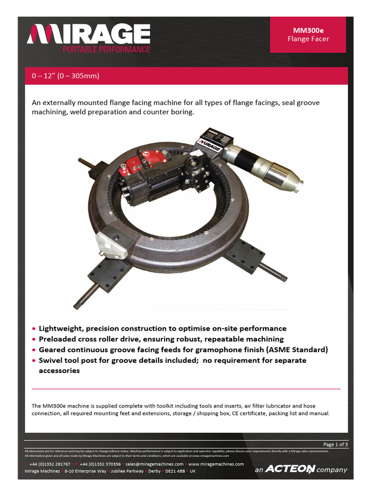 An Externally Mounted Flange Facing Machine For All Types of Flange ...